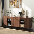 Costway Buffet Sideboard Cabinet Wine Bar: Wood Indoor Storage & Dining ...