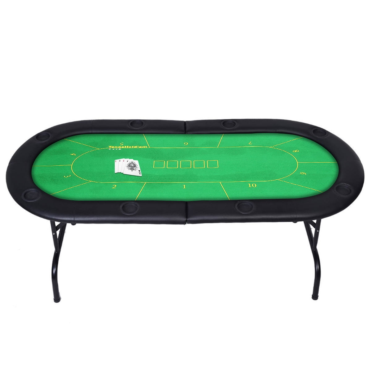 35 x 70inch 10 Player Foldable Poker Table Cover Felt Indoor Game ...