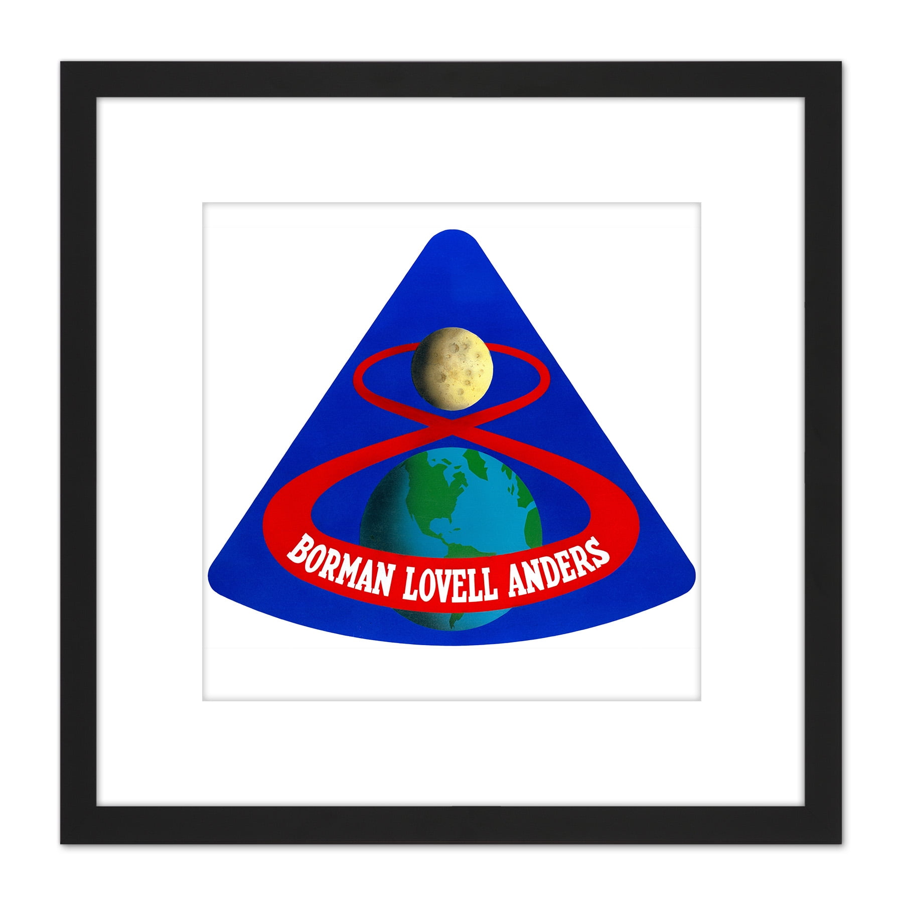 Space NASA Apollo 8 Mission Emblem Badge Patch 8X8 Inch Square Wooden ...