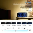 VOCOO Blue LED Digital Desktop Alarm Clock 6.3" Large Display for ...