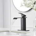 Open Box Waterfall Single Hole Single-Handle Low-Arc Bathroom Faucet ...