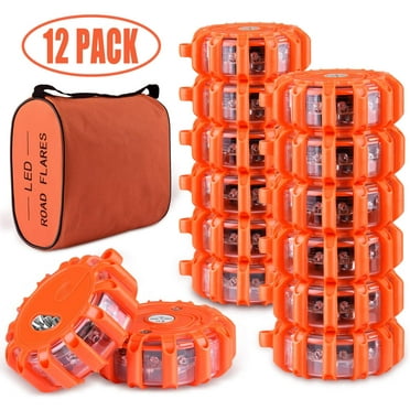 6 Pack Lizard Flare 360° Roadside Emergency Bright LED Safety Flare, AS ...