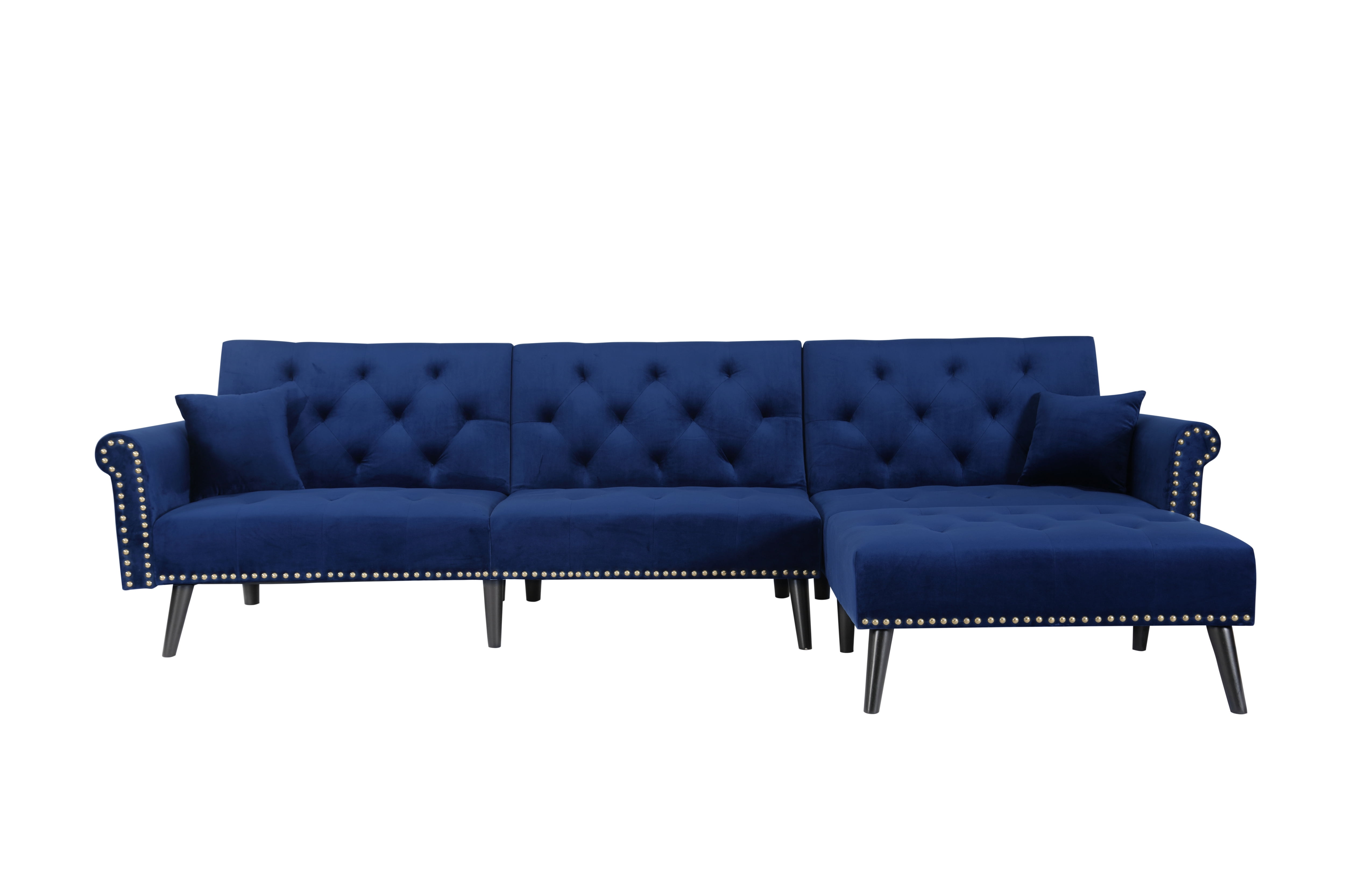 Navy Blue Sleeper Sofa Sectional | Baci Living Room