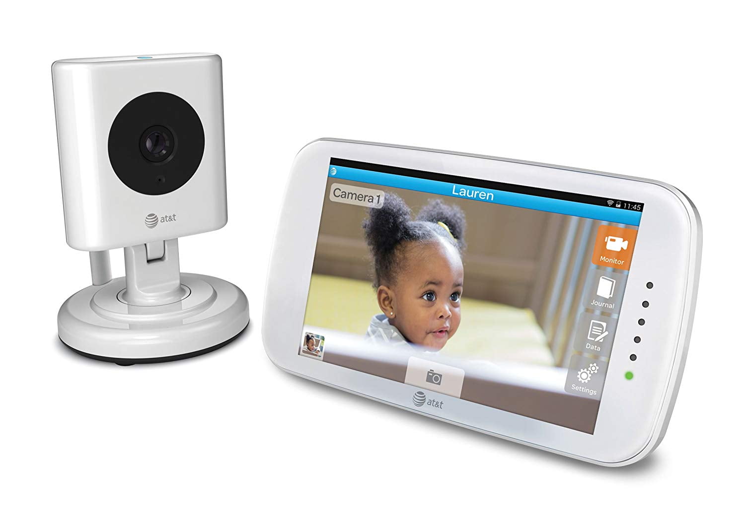 AT&T mHealth Smart Link Touch Screen Baby Video Monitor, 4.3 Inch ...