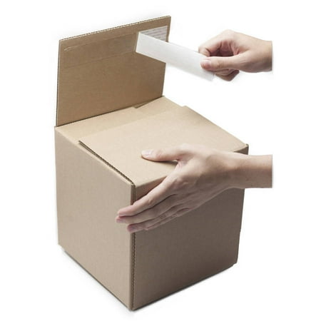 EasyBOX Self-Sealing Shipping Boxes, 10l" x 8" x 8", Brown Kraft, 8 per ...