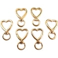 6 Pcs Gold Heart Shape Swivel Buckles Trigger Spring Keyring Buckle ...