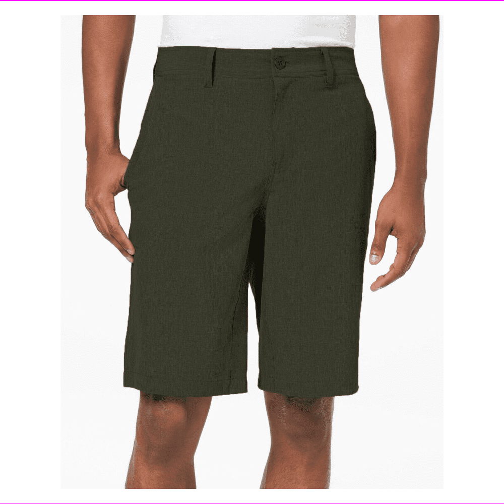 32 Degrees Cool Mens Flat Front Performance Stretch shorts 36/Dk Forest ...