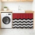 Black White Chevron Small Cabinet Curtain 11''x13'', Geometric Red Sea ...