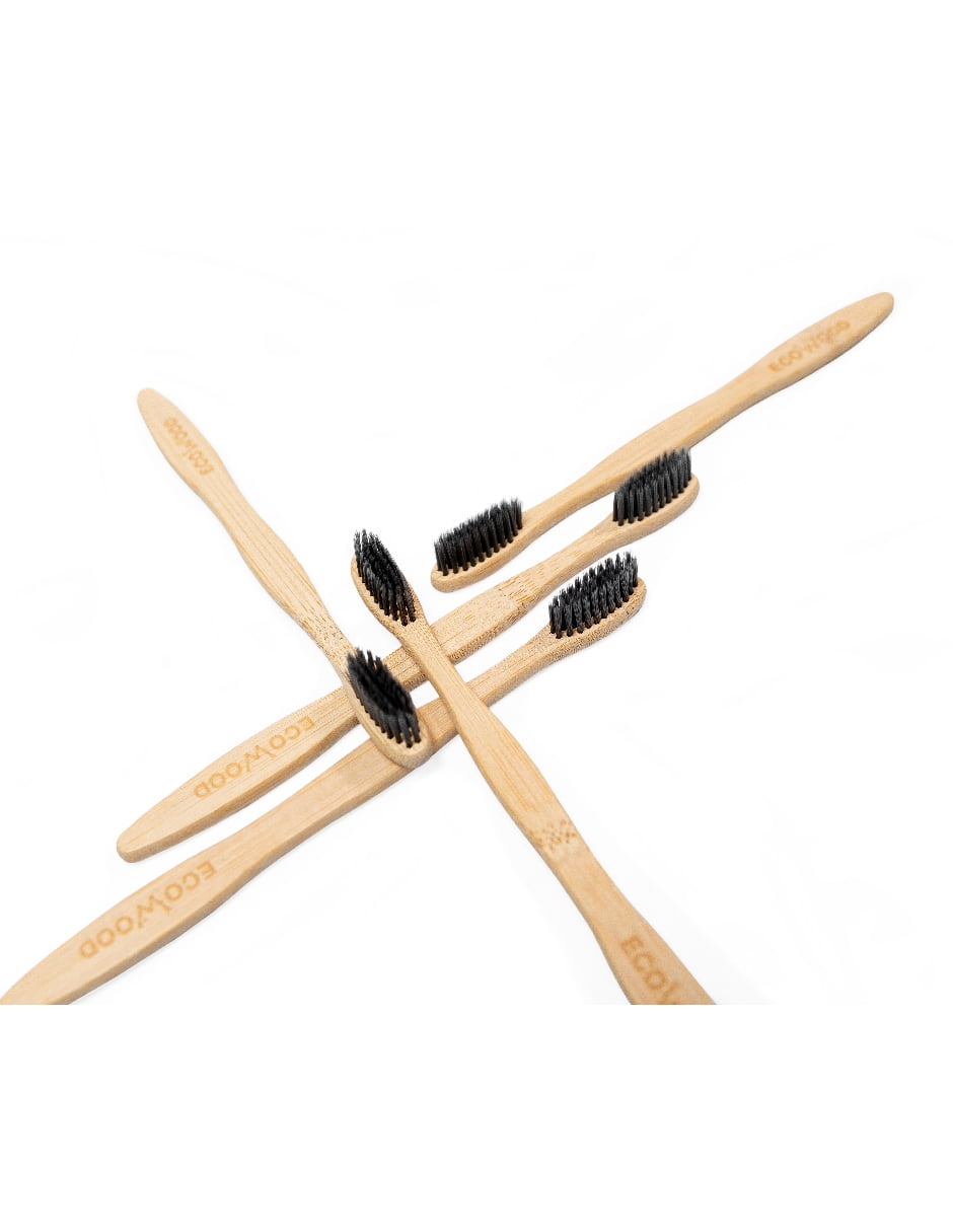 Kit 5 Cepillos de Dientes Ecowood de Bambu Biodegradable con Cerdas ...