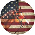 American Flag Horse Spare Tire Cover for Rv Trailer Camper Truck SUV ...