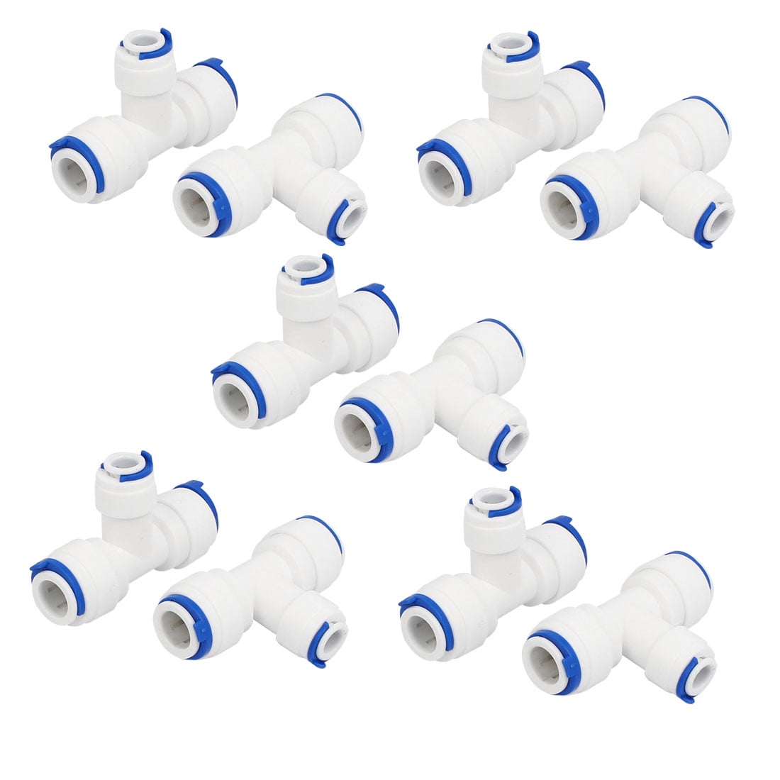 3/8"x3/8"x1/4" 3 Way Tube Quick Push in Connector 10pcs for RO Water ...