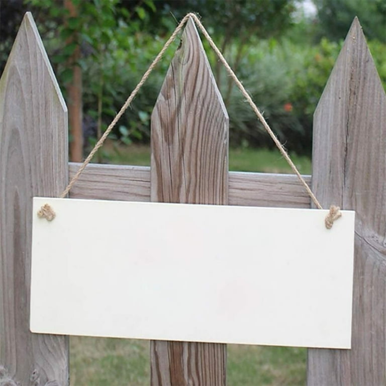 Blank Wood Sign With Rope