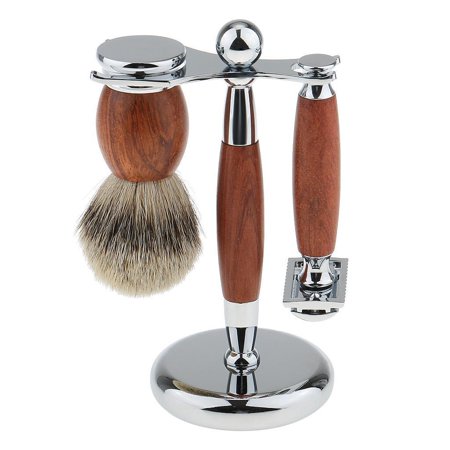 Rosewood Shaving Set Brush Safety Holder Men | Walmart Canada