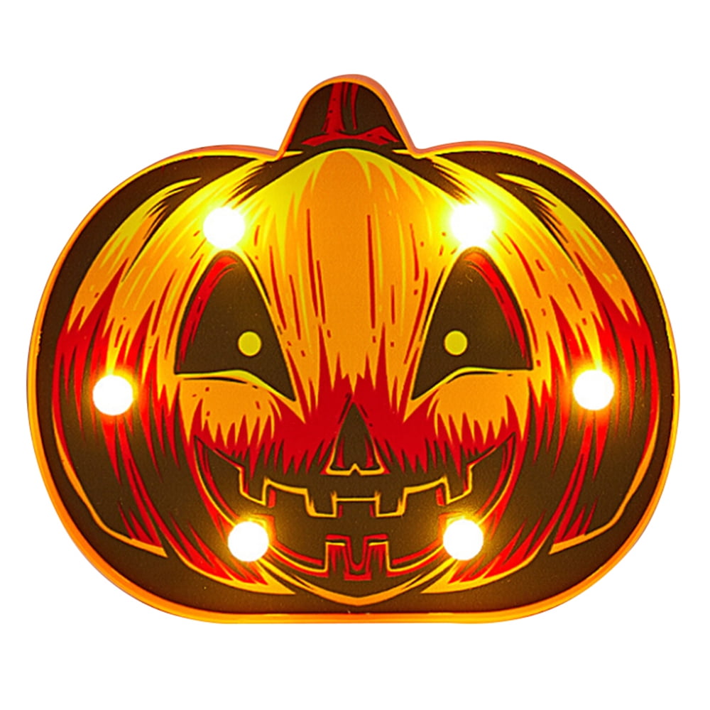 Halloween LED Pumpkin Spider Lights Battery Operated LED Bat Skeleton ...