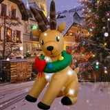 6FT Inflatable Reindeer - Walmart.com