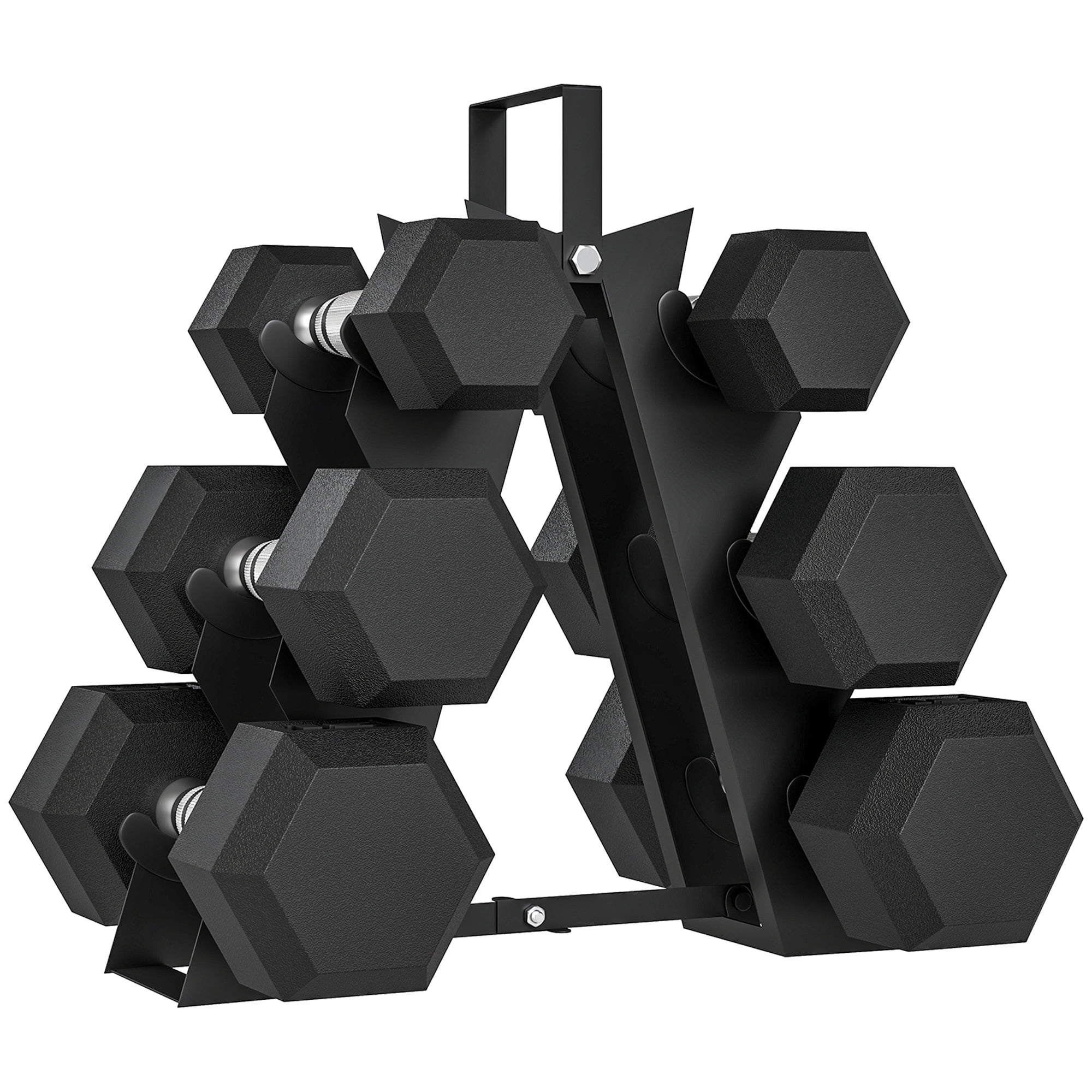 Click here for Soozier 60 Lbs Dumbbell Set With Rack  Rubber Coat... prices
