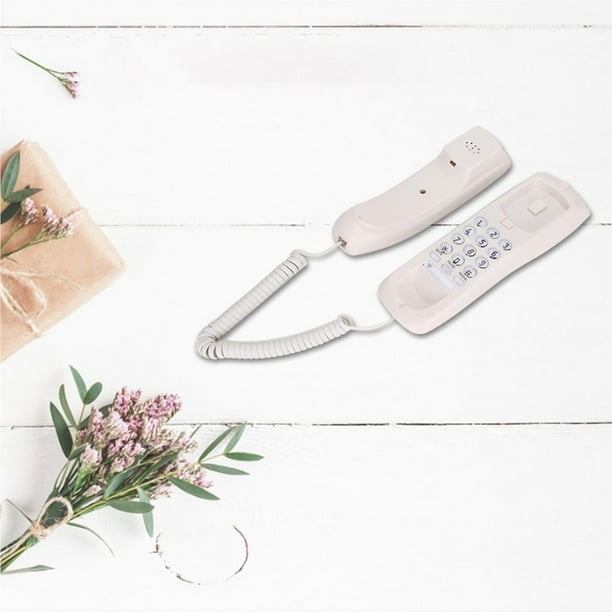 Classic Telephone Traditional Style Keypad Dial Telephone White ...