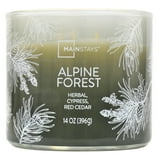 Mainstays 14 oz Ombre Wrapped Alpine Forest Scented Candle with 3 Wicks ...