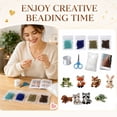 3D Beaded Animal Craft Kit, Tiny Bead Art Set for Beginners, DIY ...