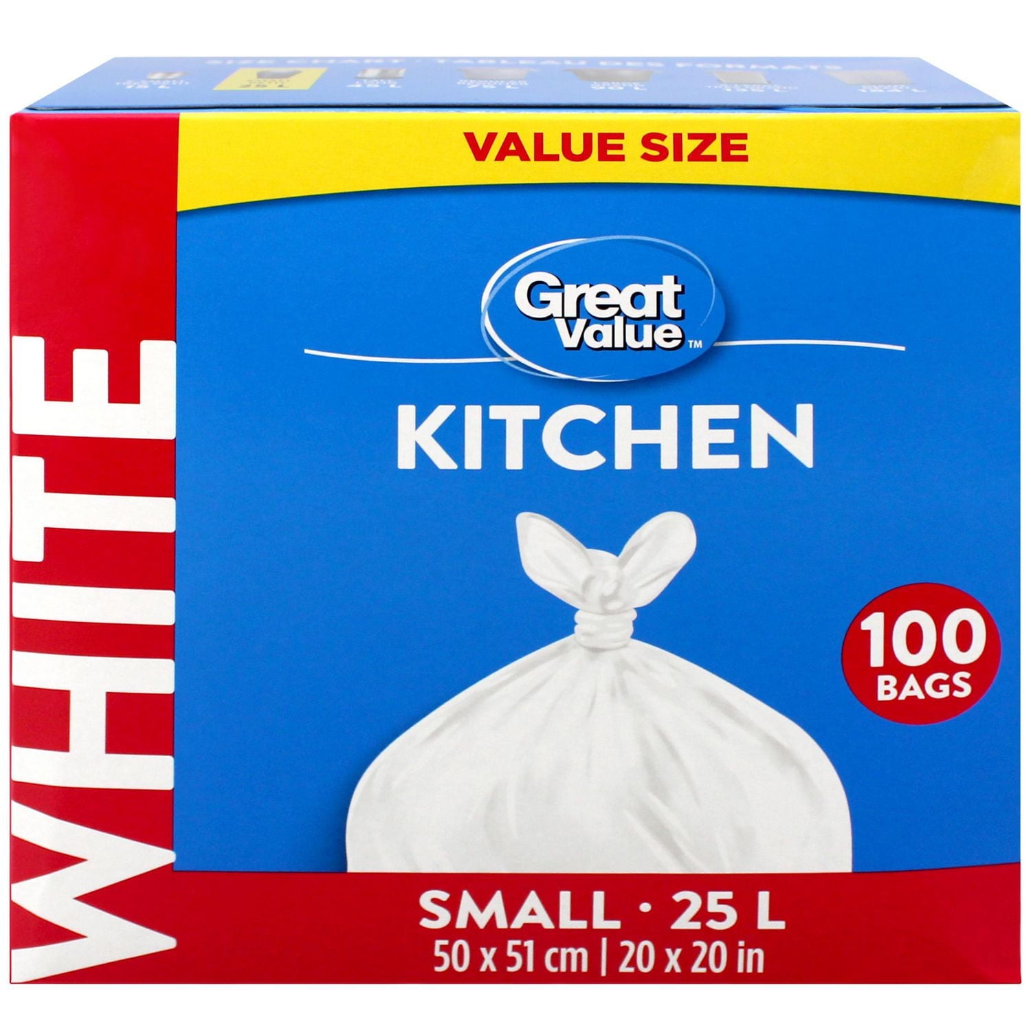 Great Value Small Kitchen Garbage Bags, 50 x 51 cm - Walmart.ca