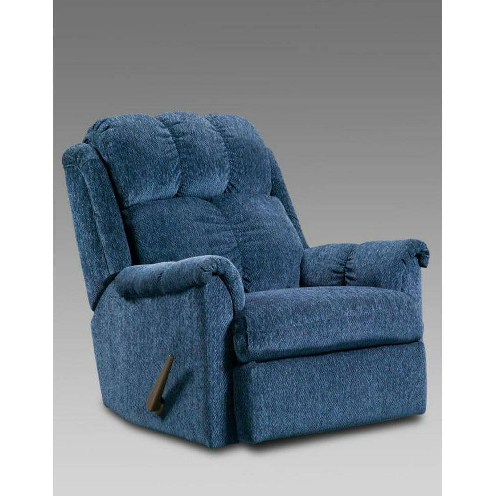 Contemporary Rocker Recliner in Tahoe Blue - Walmart.com - Walmart.com