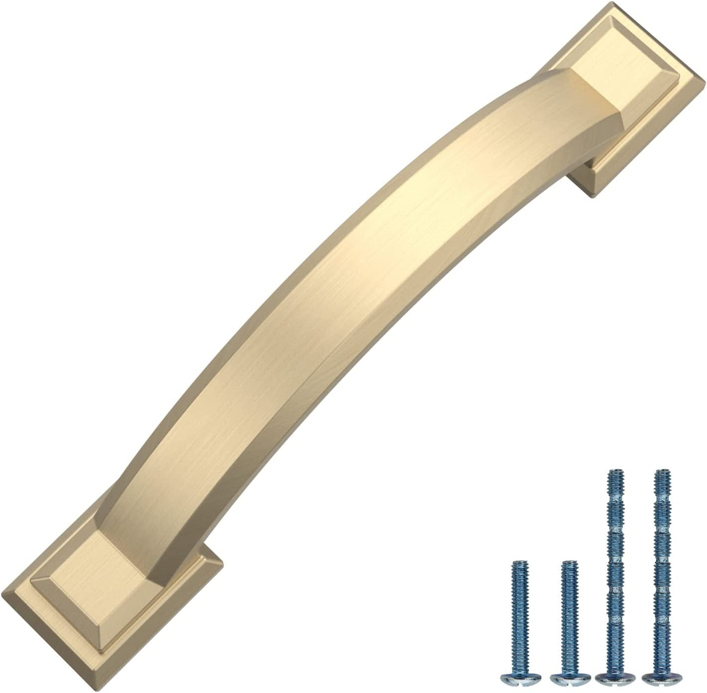 Zoizocp 10 Pack 3 inch Cabinet Pulls Brushed Brass Cabinet Handles ...