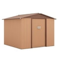 HOGYME 8x8 ft Outdoor Storage Shed, Metal Garden Tools with Lockable ...