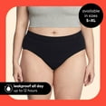 Thinx for All Women's Everyday Comfort Brief Leakproof Period Underwear, Size Large, Black ...