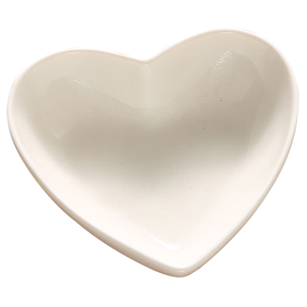 Heart Shaped Ceramic Dish Snack Serving Dish Sushi Soy Sauce Dipping ...