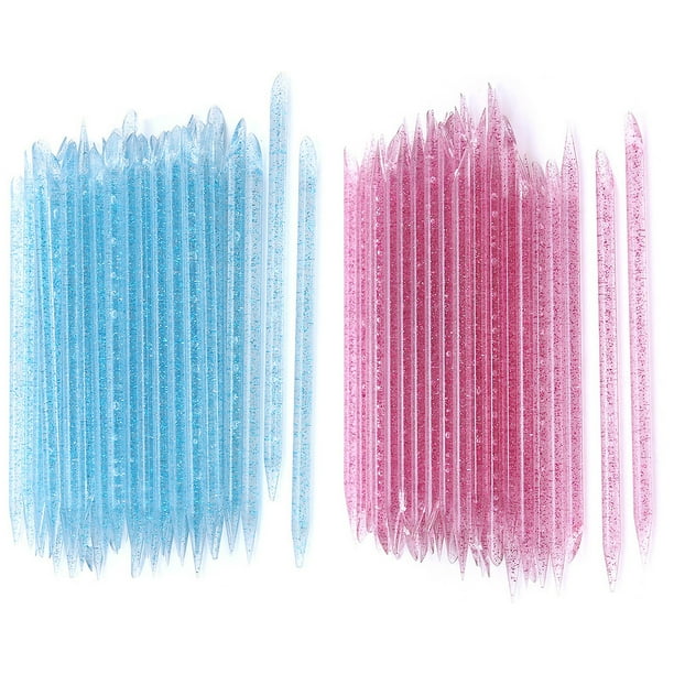 100 PCS Disposable Nail Stick Cuticle Pusher bulk, Nail Care Sticks ...