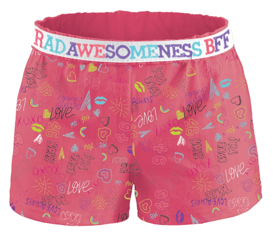 soffe girls' big authentic cheer short, love ya, large - Walmart.com