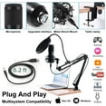 USB Microphone Kit with Stand & Filter for PC, Podcast, Gaming, Singing ...