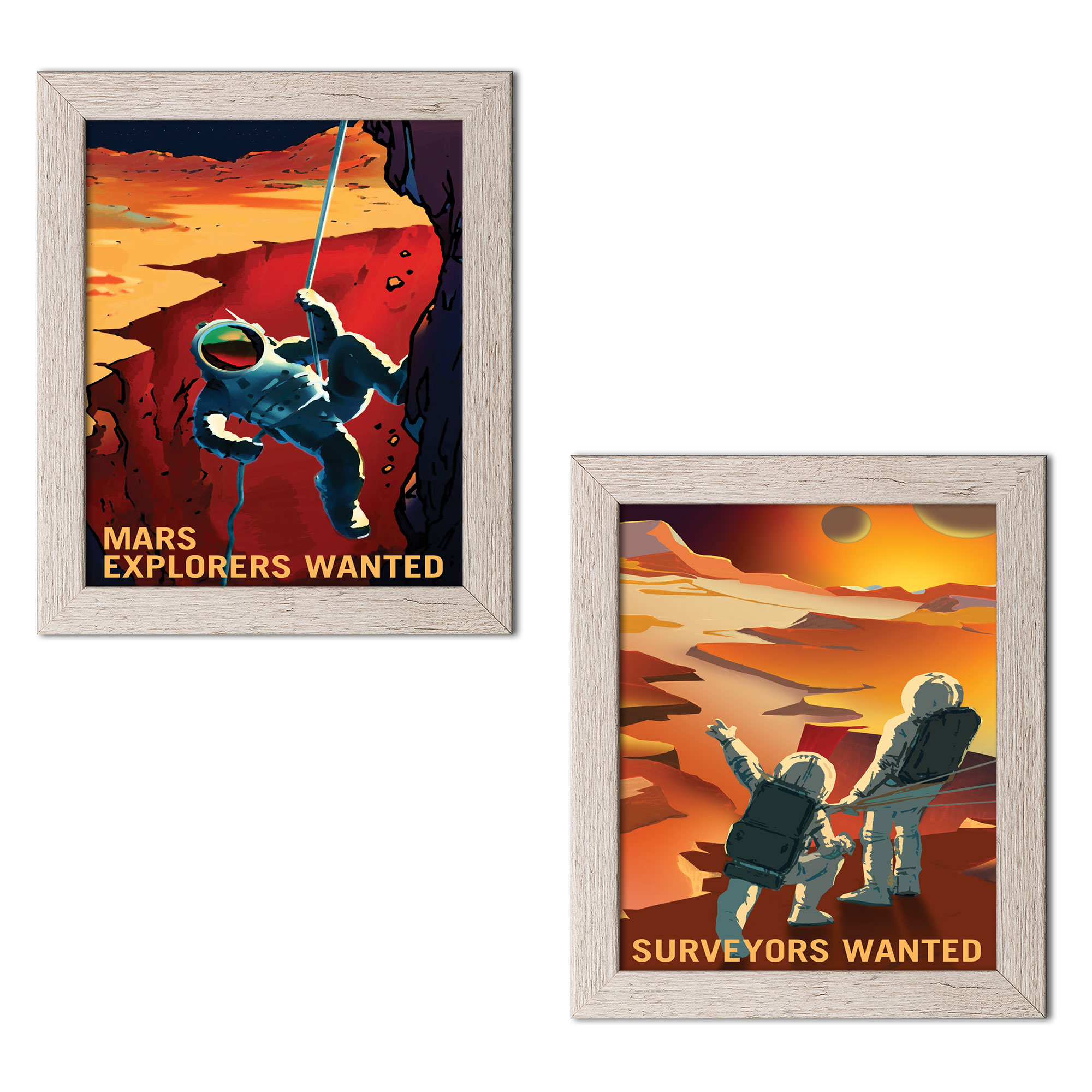 Gango Home Decor Vertical Explorers Wanted & Surveyors Wanted by NASA ...