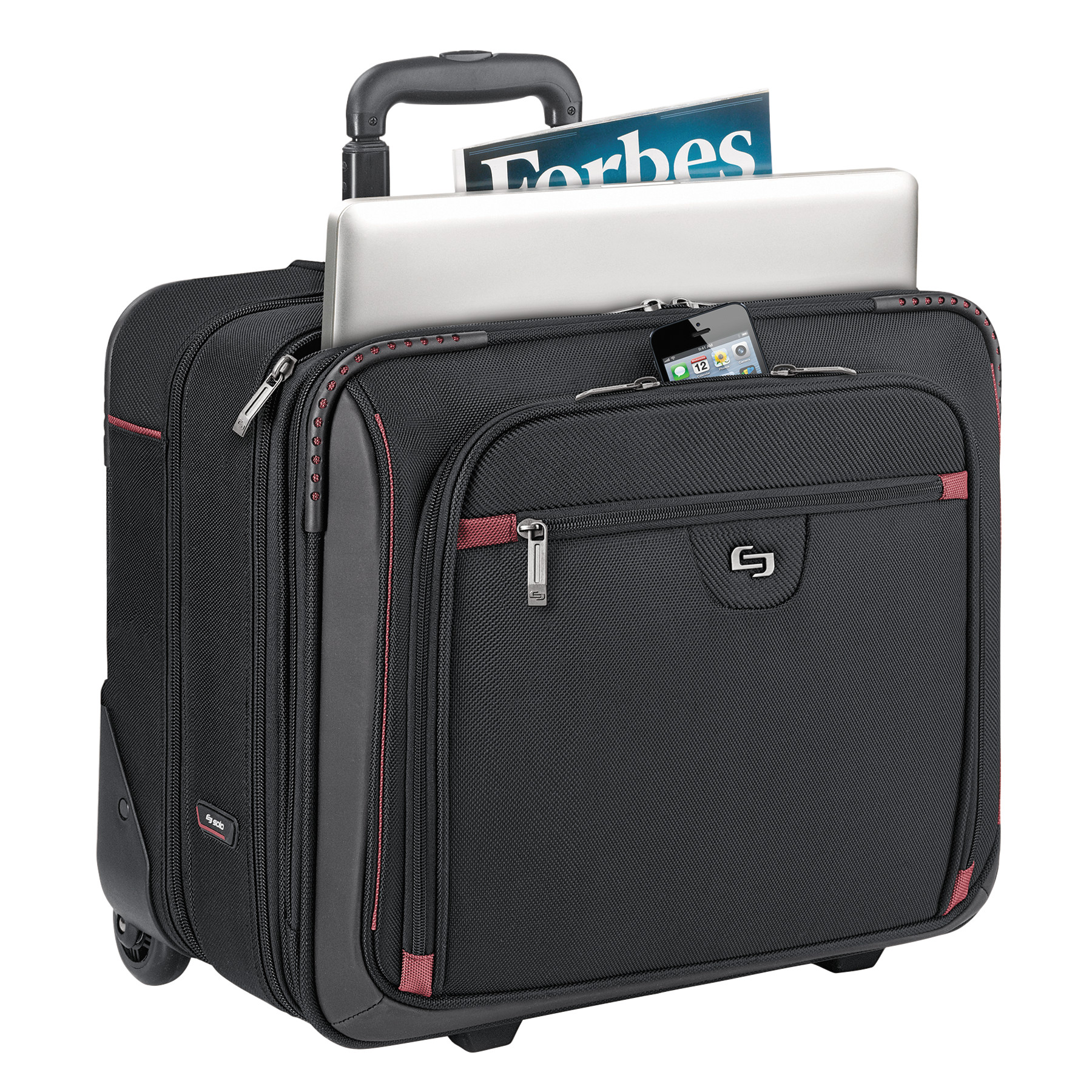 Solo Executive Rolling Overnighter, 16", 16 1/2 x 8 1/2 x 13 1/2, Black ...