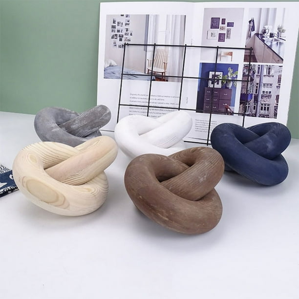 2-Link Hand Carved Wood Chain Decorations for Home, BOHO Wooden Rustic ...