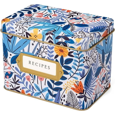 Rustic Studded Index Recipe Card Box with Antiqued Latch - Walmart.com