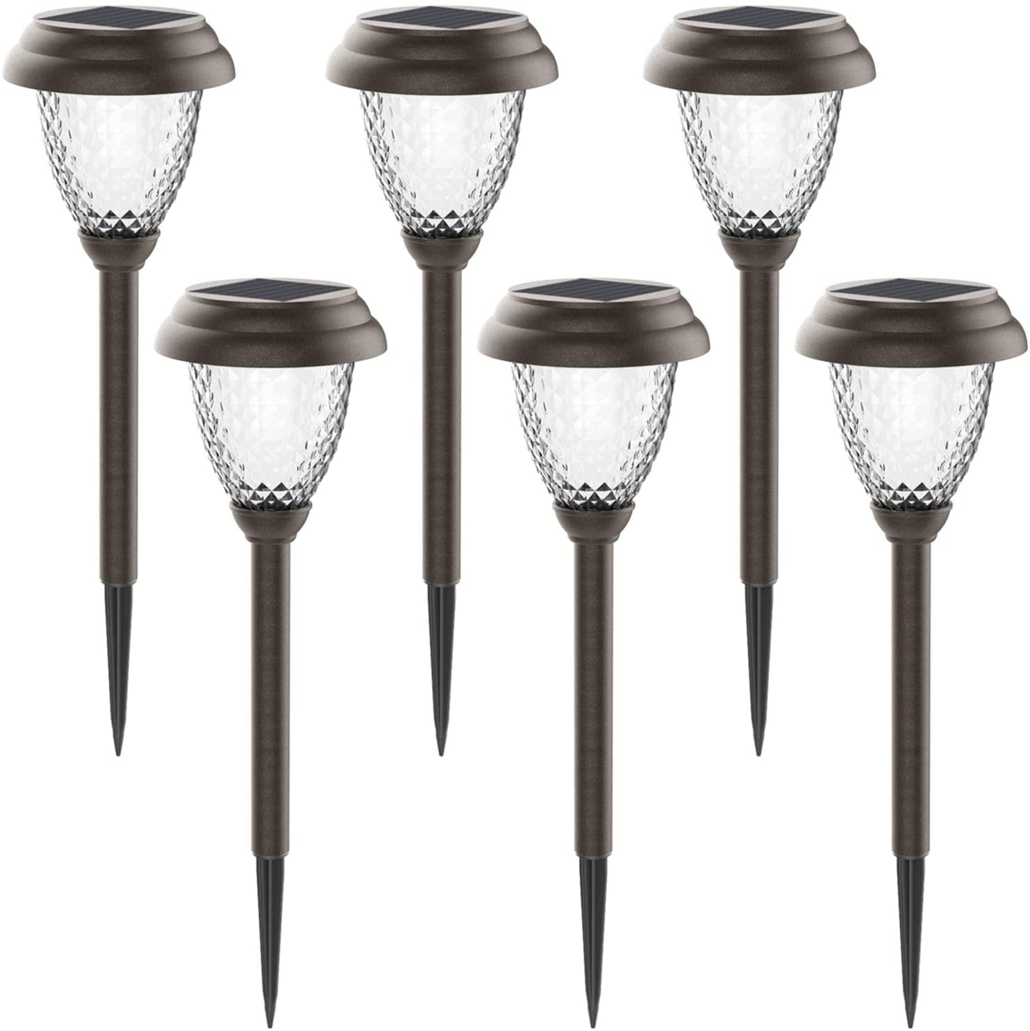 Solar Pathway Lights Outdoor 2 Modes Solar Powered Waterproof Garden