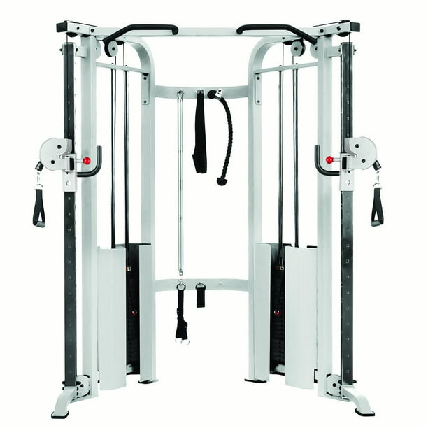 XMark Functional Cable Machine w/Dual Weight Stacks - White - Walmart ...
