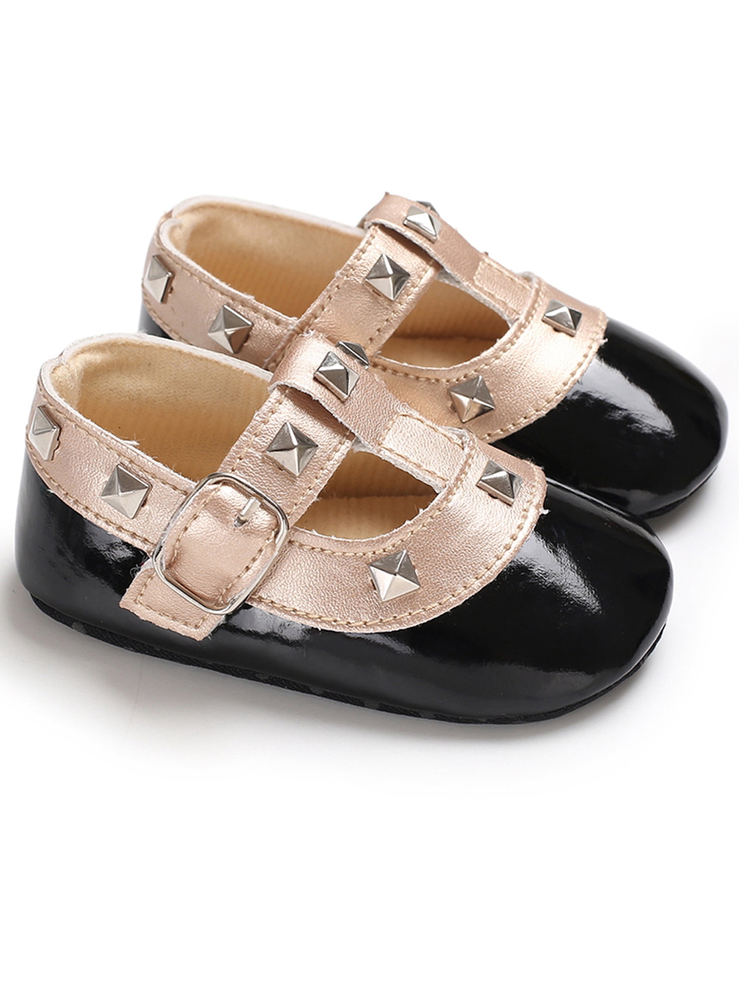 wybzd Newborn Baby Girl Bow Princess Shoes Soft Sole Crib Leather Solid ...