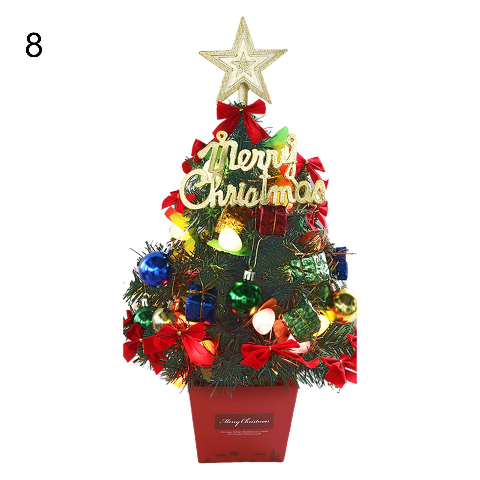 20 Inch Mini Christmas Tree, Table Top Artificial Christmas Trees with ...