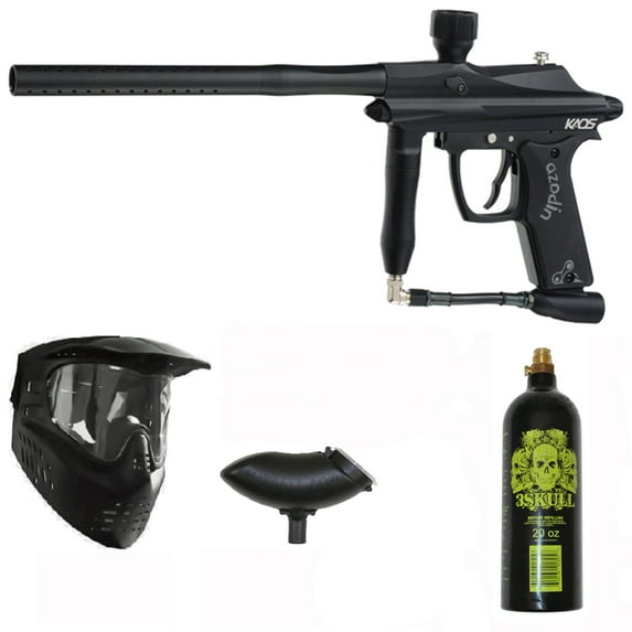 Azodin Kaos Paintball Marker Gun 3Skull Package Set - Black - Walmart.com