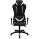 Hanover Commando Ergonomic High-Back Gaming Chair in Black and White ...