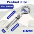 16 Pack 5/16" X 4-3/16" Expansion Eye Bolt,Concrete Eyebolt Anchors ...