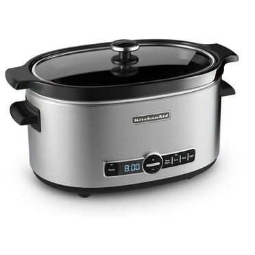 Crock-Pot 7-Quart Polished Flat Control Programmable Slow Cooker ...