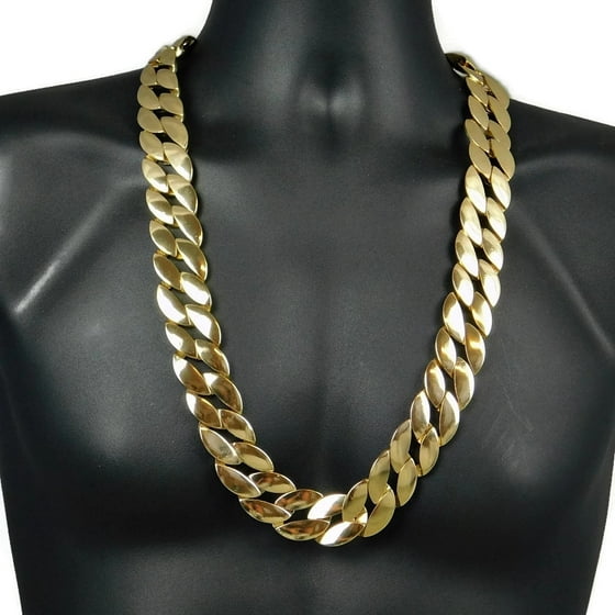 Bling Cartel - Hip Hop Chain 25MM Wide Yellow Gold Finish Flat Huge ...