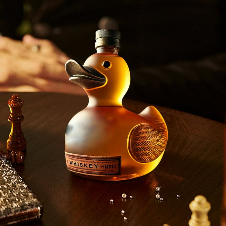 Jaws Whiskey Bottle Whiskey Duck Bottle - 10 Oz Glass Decanter With ...