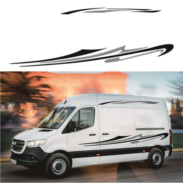 Long Body Stripe Graphic Sticker Decals For Mercedes Sprinter Ford ...