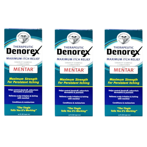 Denorex Therapeutic Dandruff Shampoo + Conditioner, Maximum Itch Relief ...