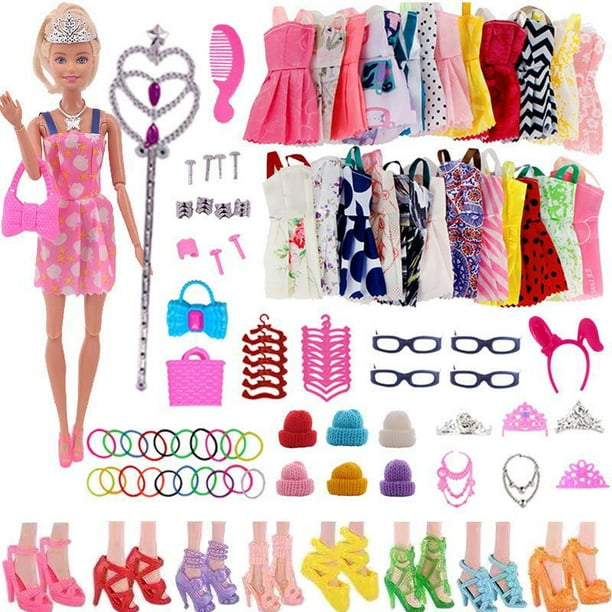 Random Style Doll Accessories 79Pcs Small Toy Set Princess Doll ...