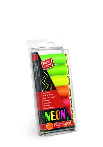 Gutermann Sew-All Neon 100% Polyester Thread Set 7 x 100m - Walmart.com